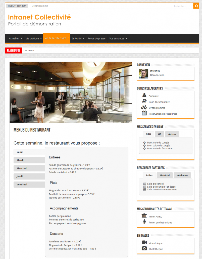 intranet-collectivite-menus-restaurant